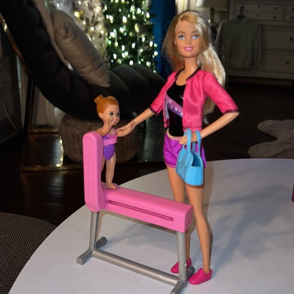 Barbie | Toys | Barbie Doll Gymnastics Instructor Set With Coach Barbie ...